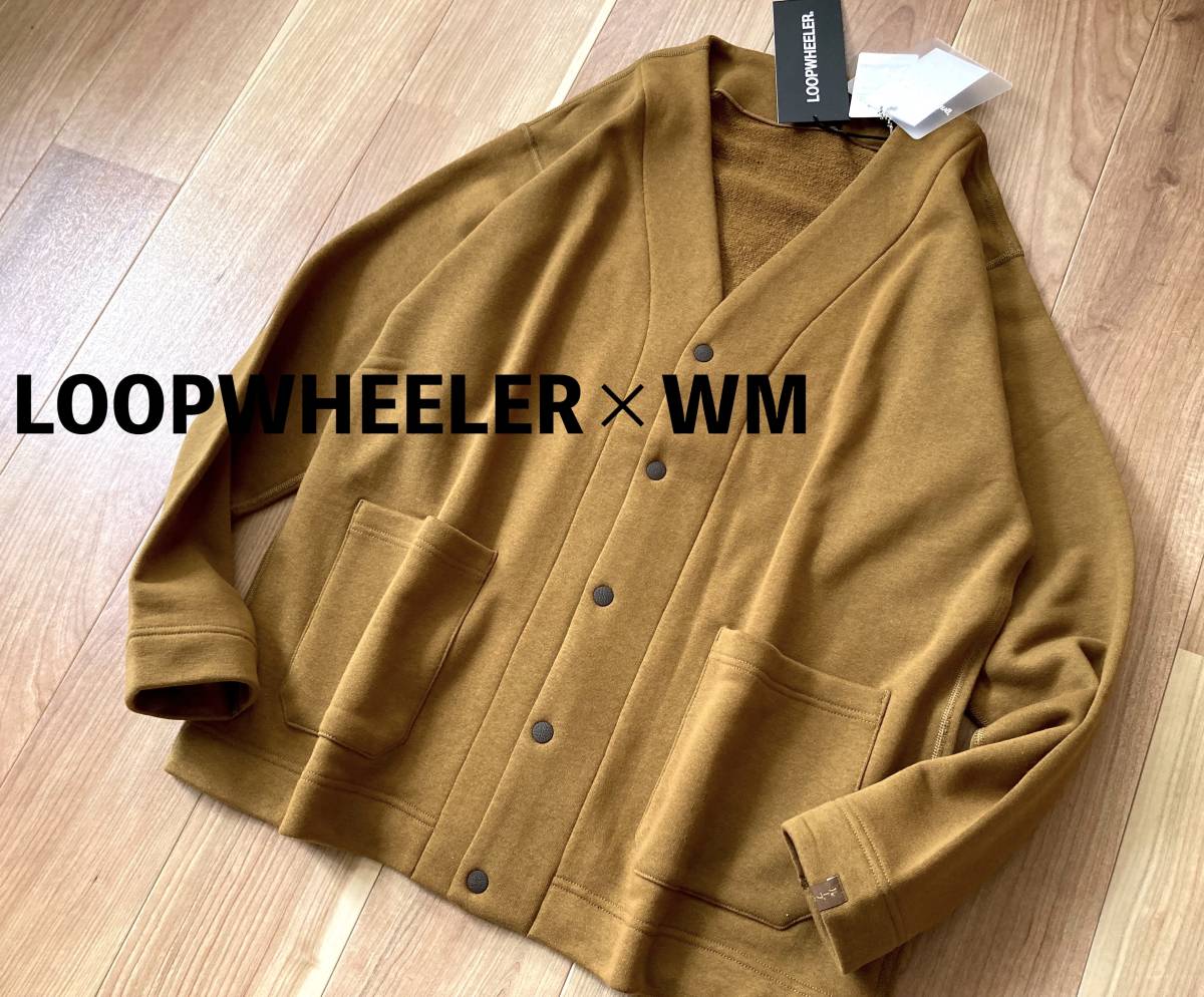 【未使用】3.2万★別注・限定 LOOPWHEELER × WM 吊り裏毛 SWEAT CARDIGAN BROWN 1 / White ...