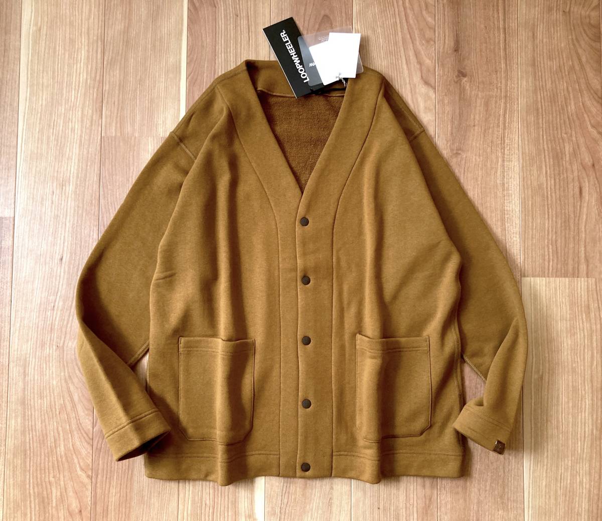 【未使用】3.2万★別注・限定 LOOPWHEELER × WM 吊り裏毛 SWEAT CARDIGAN BROWN 1 / White ...