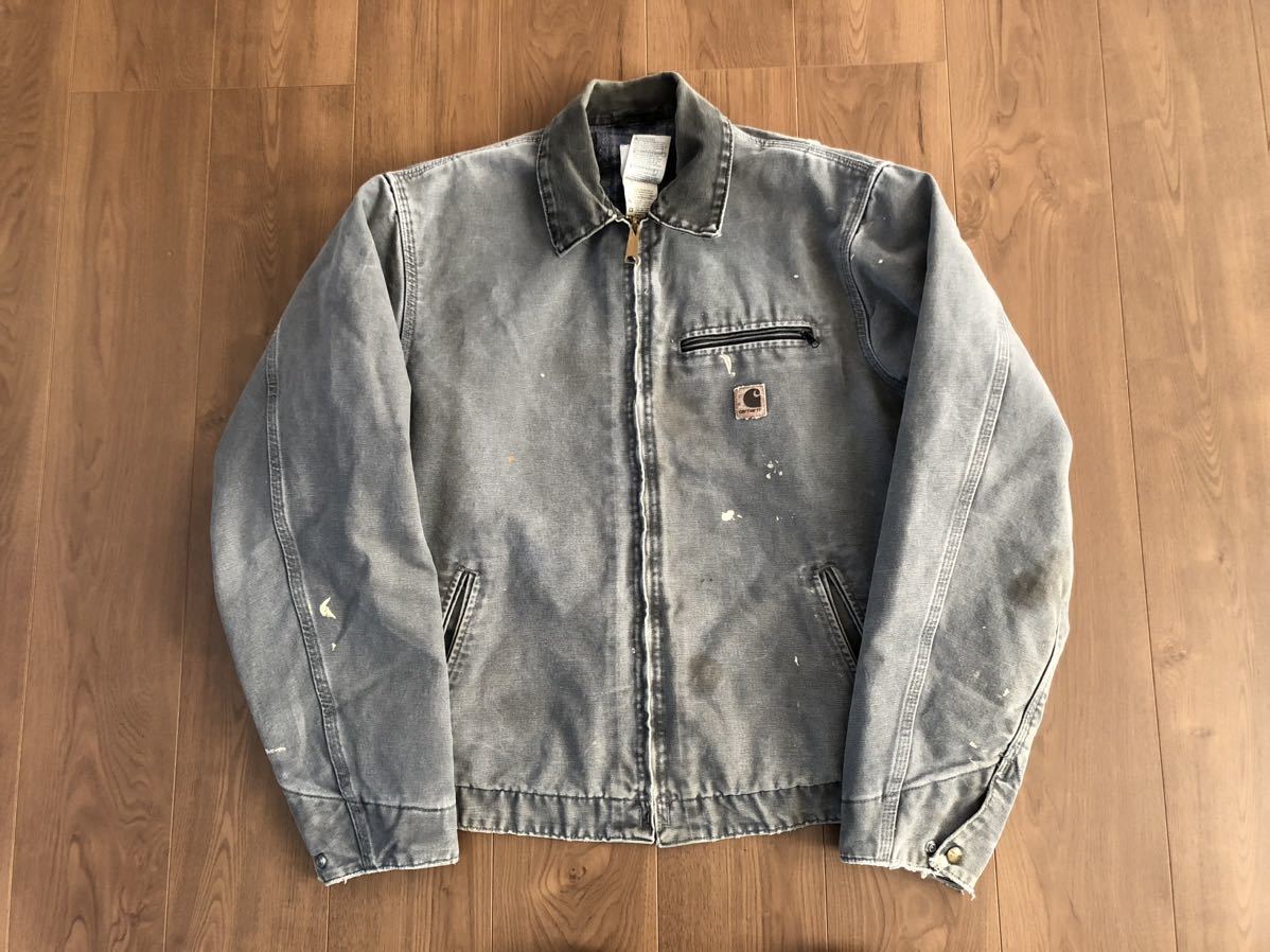 【傷や汚れあり】雰囲気抜群! 90s carhartt カーハート USA製 デトロイトジャケット L ビンテージ☆ 80s ダック ベスト アクティブパーカ ダブルニー 黒の落札情報詳細 ...