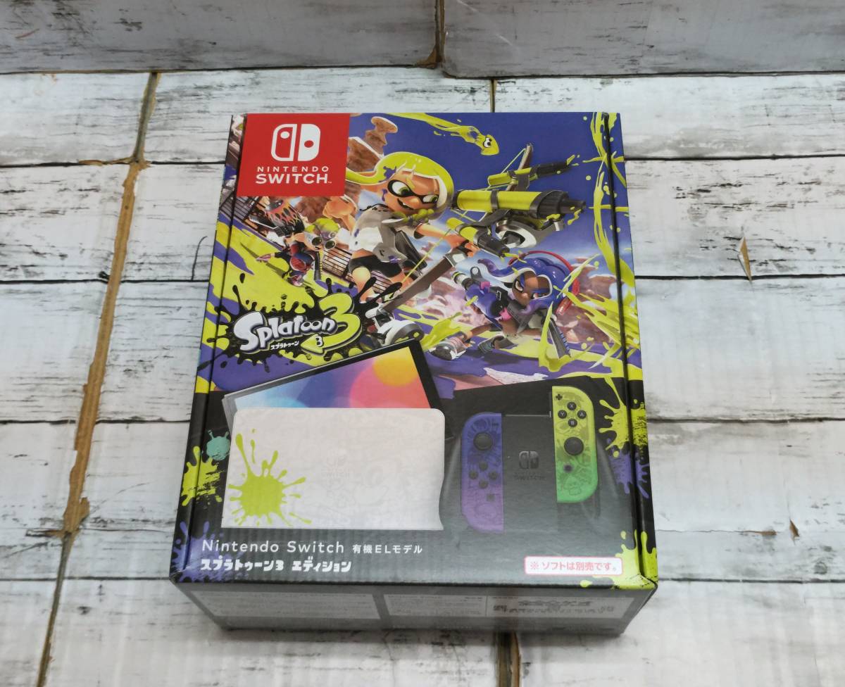 【未使用】E02-863 未使用品 Nintendo Switch ニンテンドースイッチ 本体 スプラトゥーン3エディション ② ※箱イタミ有の落札情報詳細 - Yahoo!オークション落札 ...