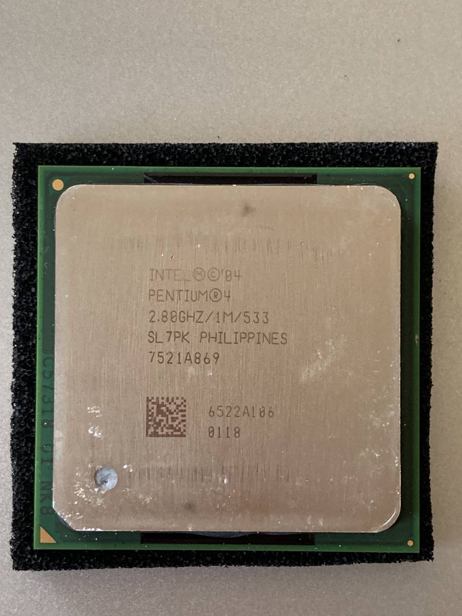【やや傷や汚れあり】Intel Pentium 4 2.8GHz CPU Processor 1MB/533MHz Socket 478 ...
