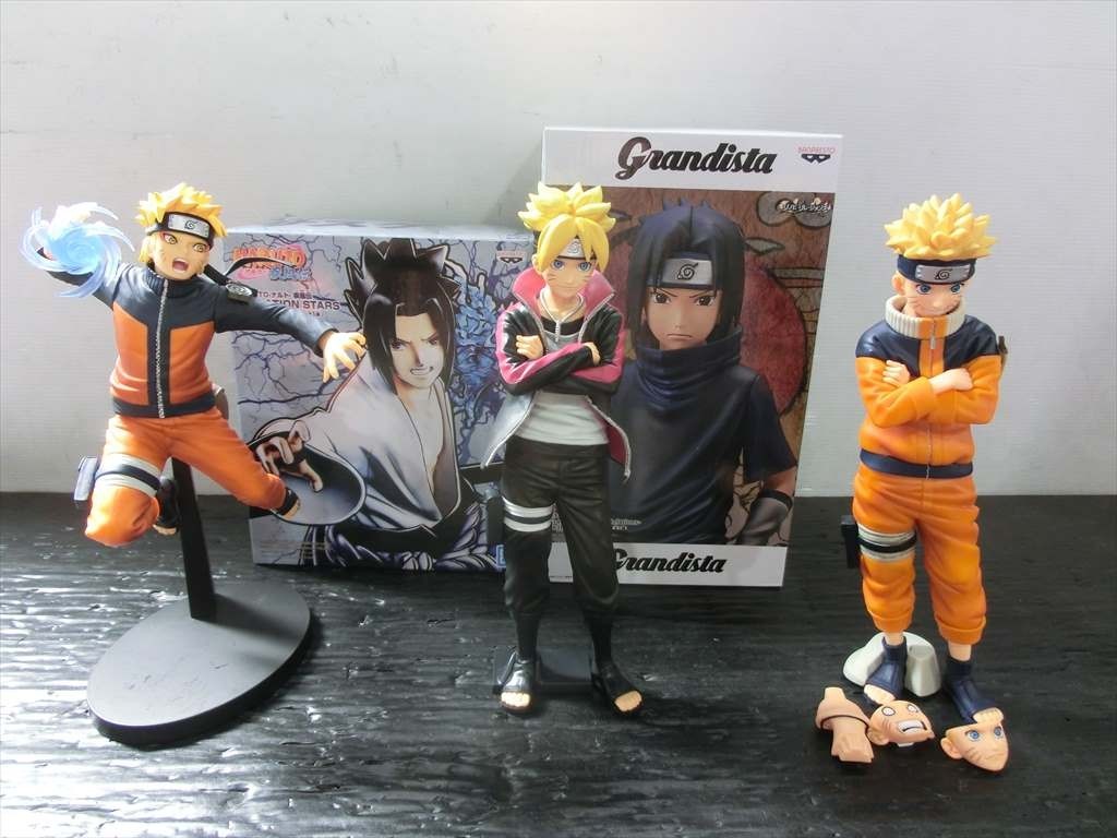 【目立った傷や汚れなし】T【K9-15】【100サイズ】一部未開封/NARUTO ナルト フィギュア 5点セット/ナルト うちはサスケ ボルト ...