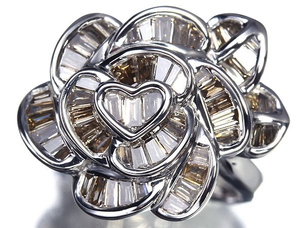 【未使用】8376ST【1円～】新品【RK宝石】《Diamond》豪華絢爛!! 極上ブラウンダイヤモンド 総計1.15ct!! K18WG 高級リング ブラウンダイヤの落札情報詳細 ...