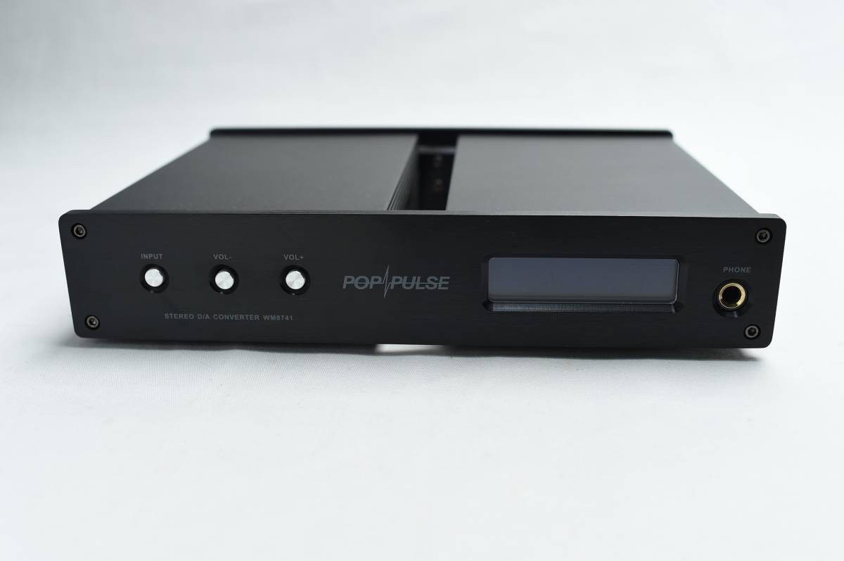【目立った傷や汚れなし】D/Aコンバーター DAコンバーター DAC プロケーブル POPPULSE WM8741 光ケーブル付き 元箱入りの ...