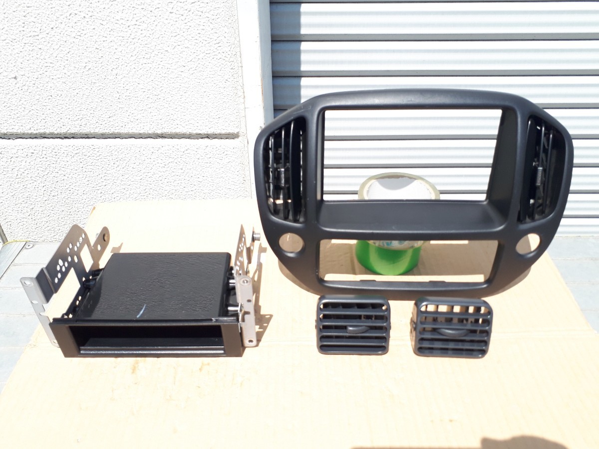 【やや傷や汚れあり】スズキ純正 KEI ケイ HN22S オーディオパネルセット&吹き出し口 73821-82G0 73631-81A0 ...