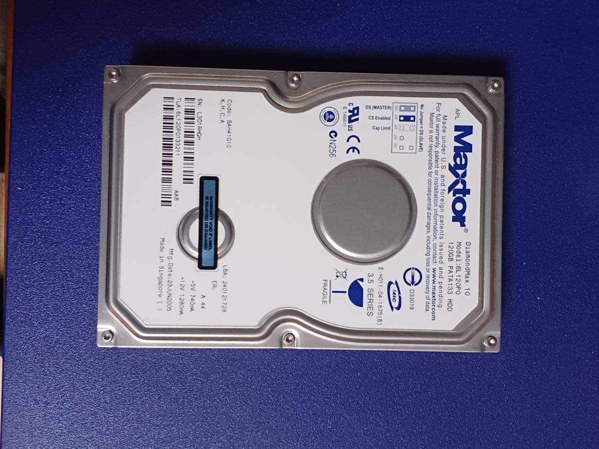 【目立った傷や汚れなし】【最後の出品】【送料込み】Maxtor 3.5インチHDD Diamondmax 8S SATA 40GB 6E040T091533Kの落札情報詳細 - ヤフオク落札 ...