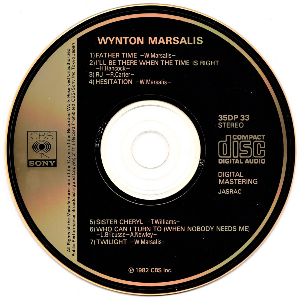 【やや傷や汚れあり】初回金レーベルCD☆ウイントン・マルサリスの肖像（35DP-33） WYNTON MARSALIS、ゴールドCDの落札情報詳細 - Yahoo!オークション落札価格検索 ...