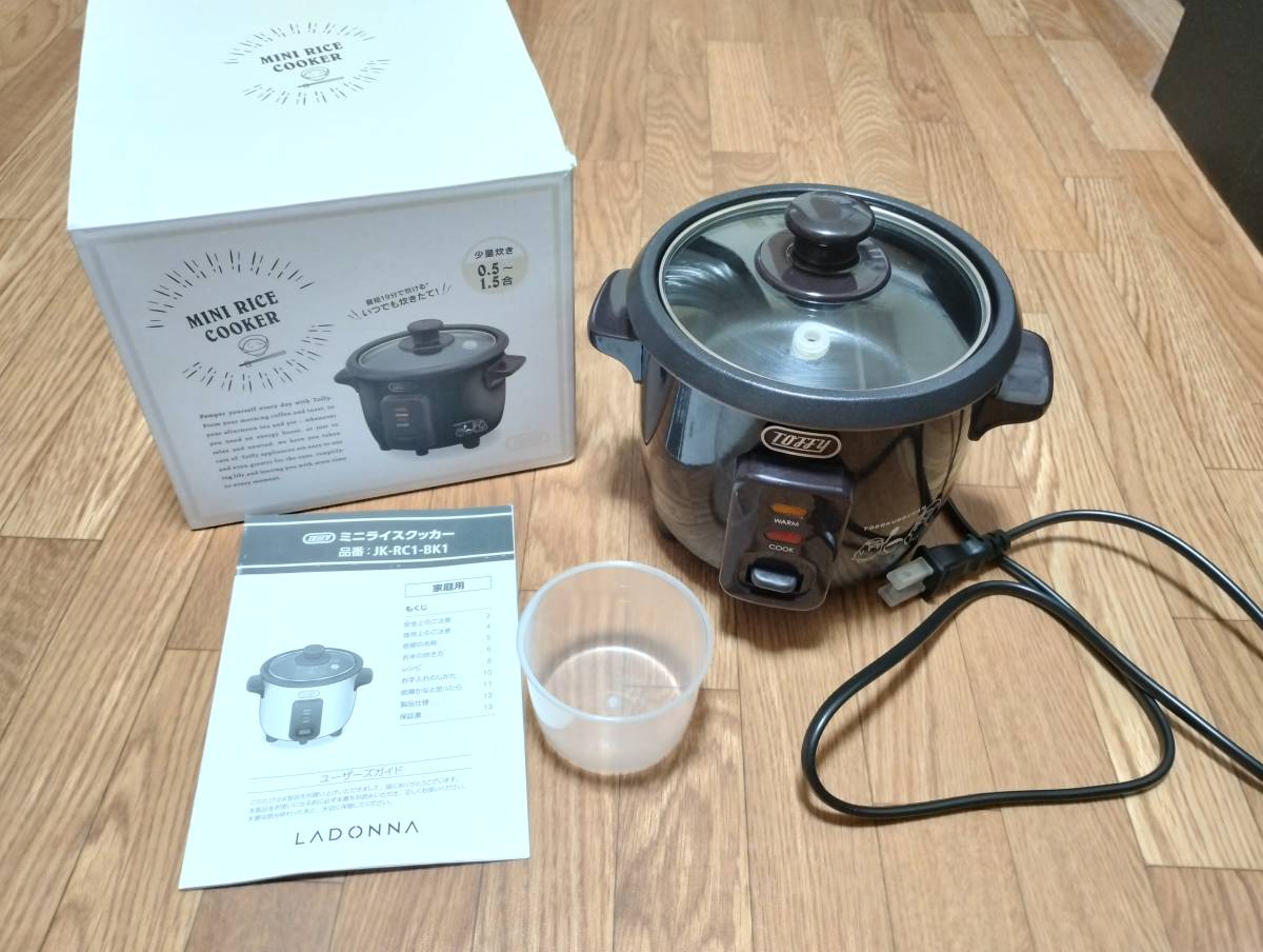 【傷や汚れあり】Toffy ミニライスクッカー 炊飯器 JK-RC1-BK1 0.5 ～ 1.5 合 ラドンナの落札情報詳細 - Yahoo!オークション落札価格検索 オークフリー