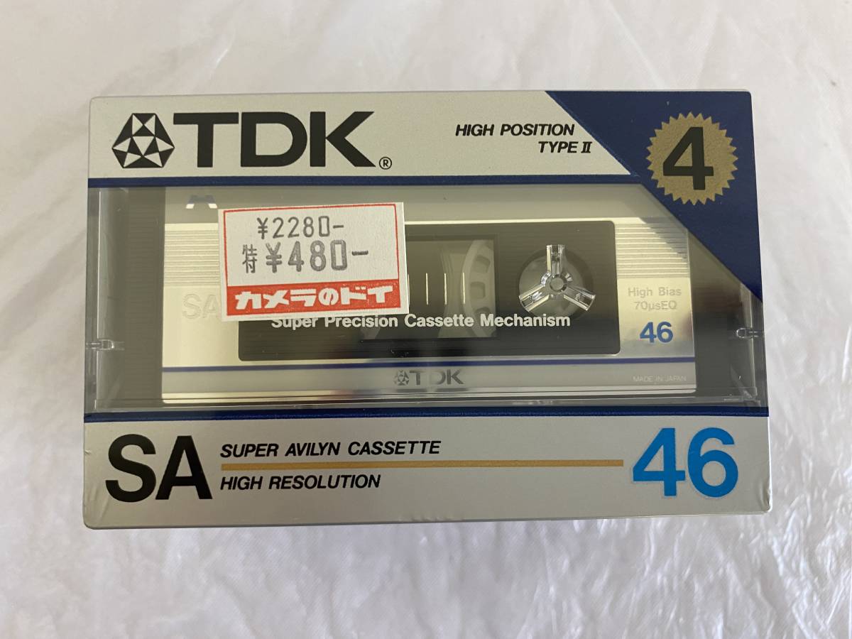 【未使用】② TDK SA46 4パック 4本セット カセットテープ 新品未開封 HighPosition ハイポジション TYPEⅡ 昭和 ...