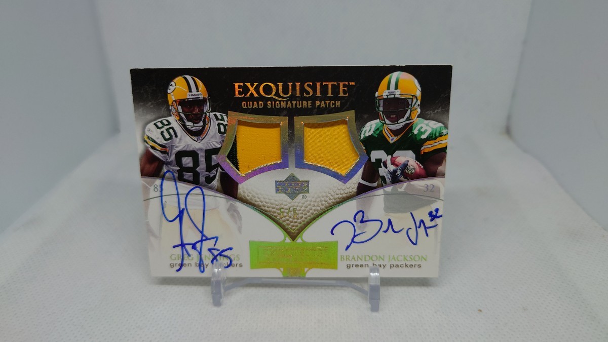【目立った傷や汚れなし】【希少】Exquisite Quad Patch Auto RC Greg Olsen Greg Jennings ...