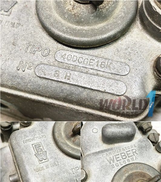 【傷や汚れあり】ウェーバー WEBER 40パイ キャブレター 2基 2TGインマニセット40DC0E18K 訳アリ OHベース 吸排気系 MADE IN ITALY 2TG-EU キャブ 旧 ...