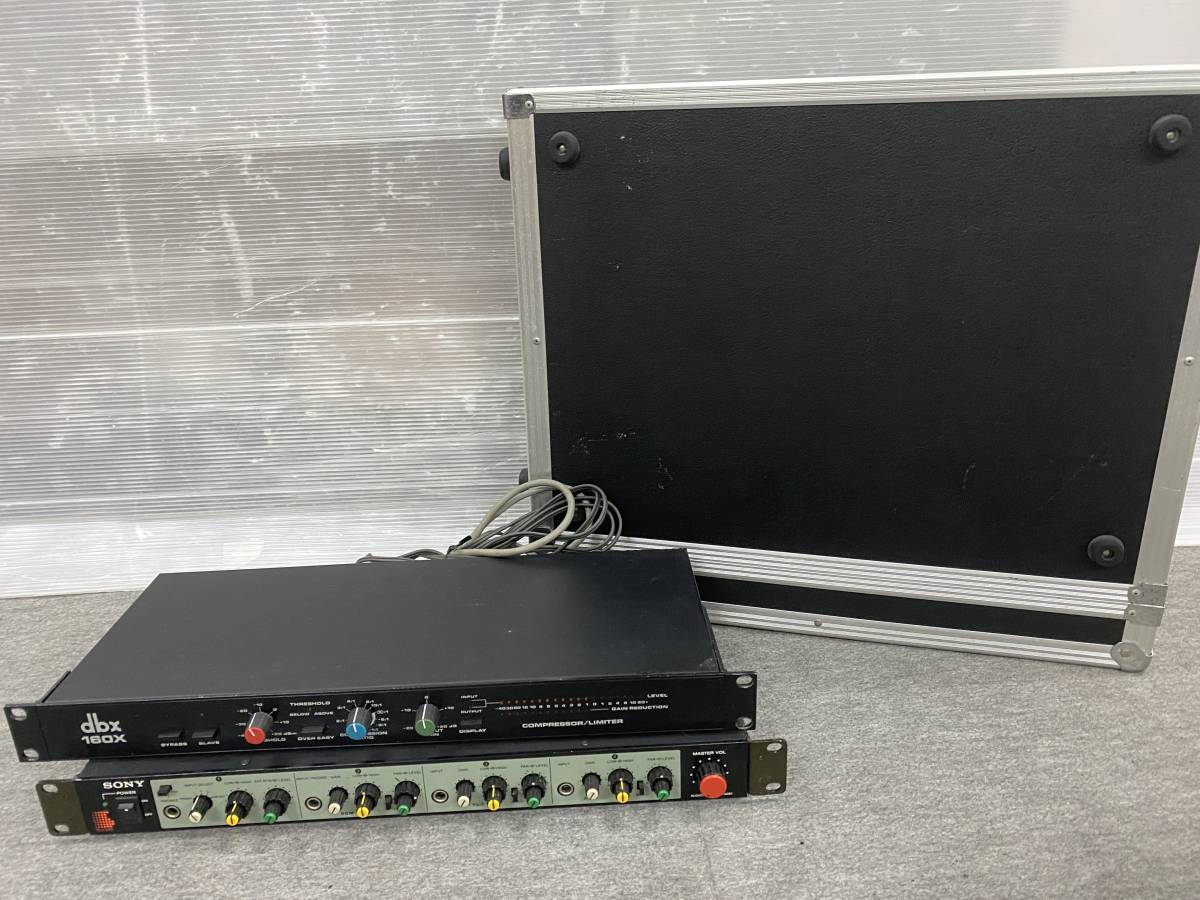 【全体的に状態が悪い】★5-7-10-4TA★ dbx 160X コンプレッサー リミッター SONY オーディオミキサー MU-X051 ...