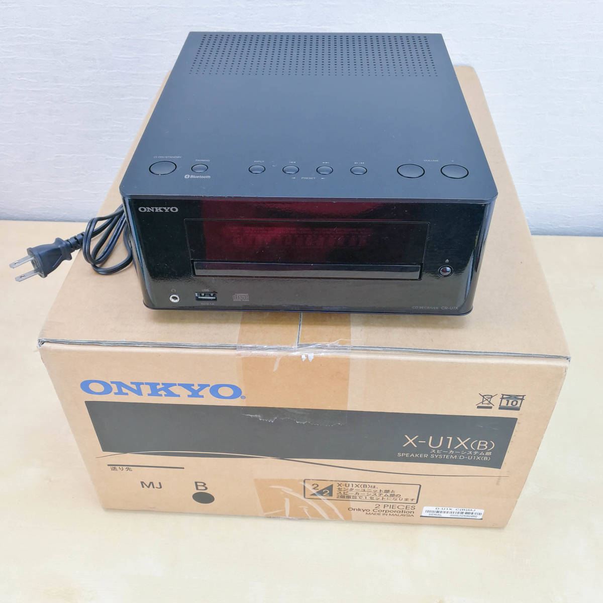 【傷や汚れあり】ONKYO オンキヨー Bluetooth対応 CDプレーヤー CR-U3 スピーカー X-U1X(B) リモコンなしの落札情報詳細 - ヤフオク落札価格検索 オークフリー