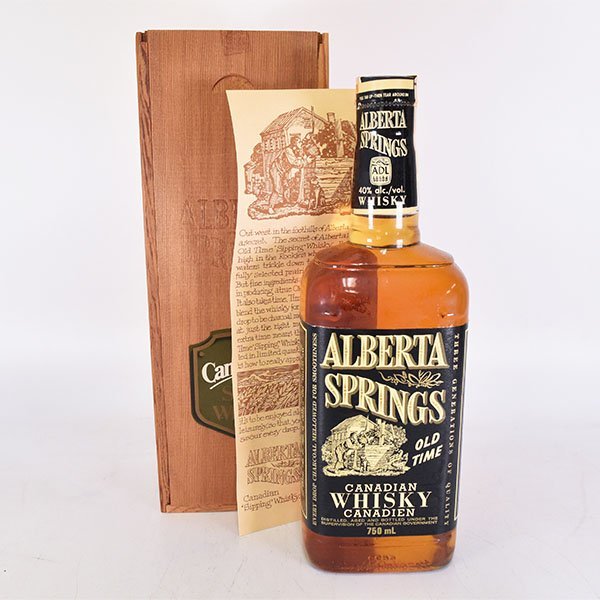 【未使用】古酒 カナディアンウイスキー ALBERTA SPRINGS 750ml 40％ 木箱 Z2094の落札情報詳細 - ヤフオク落札 ...