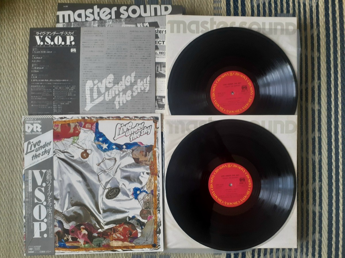 【目立った傷や汚れなし】〈ジャズ〉VSOP/ライヴアンダーザスカイ(CBSソニー40AP1037-38)2JP★DR master sound高音質盤 1979年伝説の豪雨ライヴ…5人が最高の ...