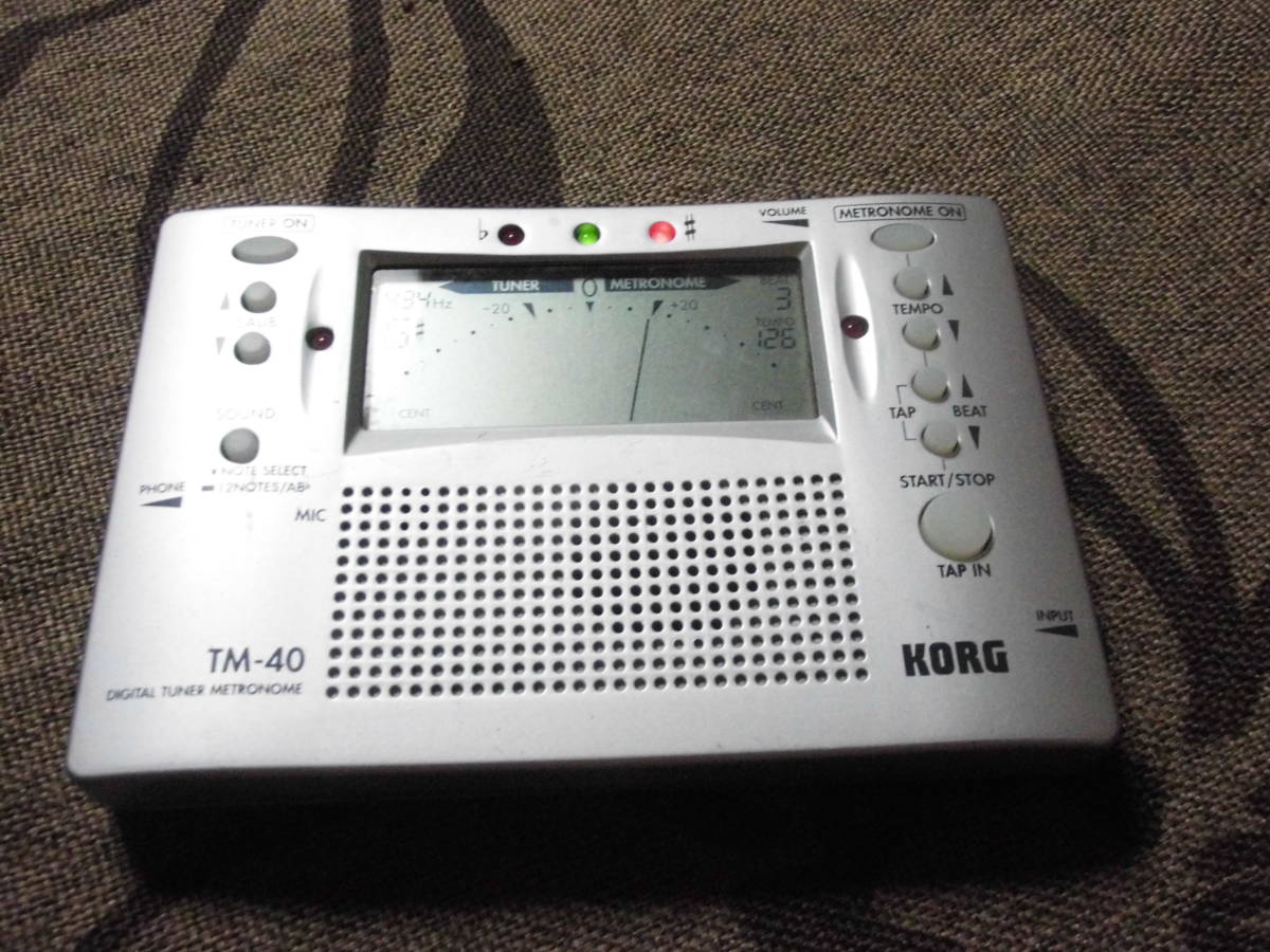 【やや傷や汚れあり】状態良好 KORG TM-40 チューナー メトロノーム シルバー 動作確認済 送料140円～の落札情報詳細 - ヤフオク ...