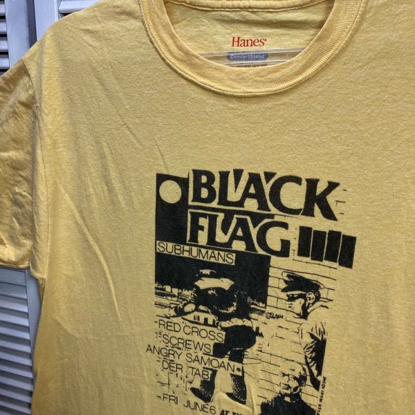 【目立った傷や汚れなし】1スタ 黄色 Tシャツ ブラックフラッグ BLACKFLAG ポリスストーリー 半袖 90s 00s VTS ビンテージ アメリカ 古着 卸 仕入れの落札情報詳細 ...