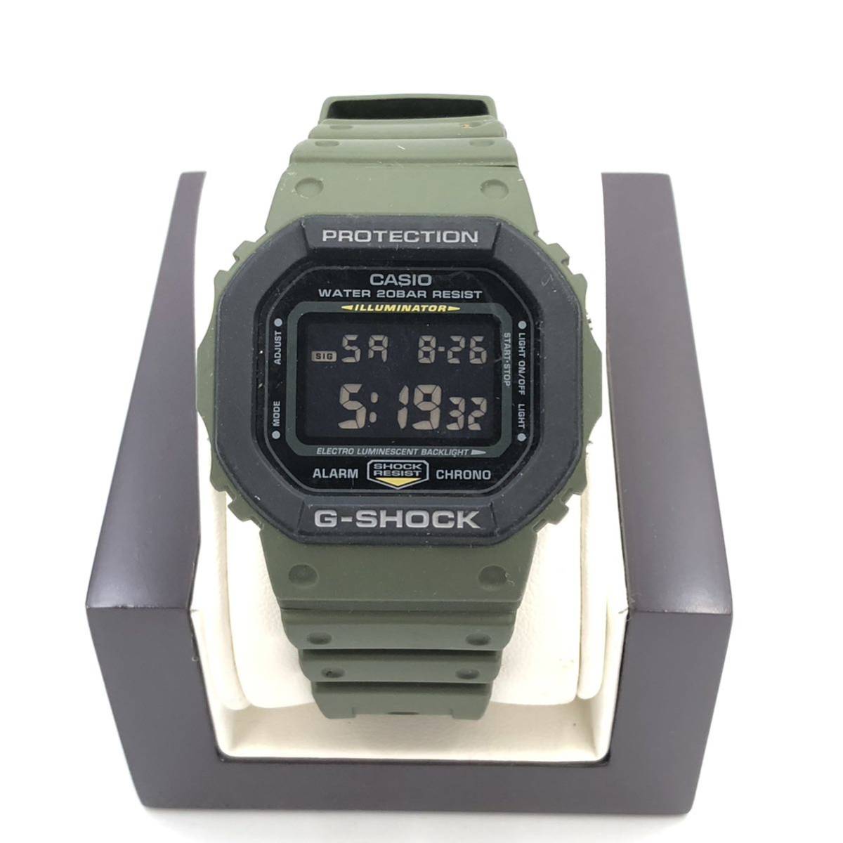 【全体的に状態が悪い】8/25TC-G584★CASIO G-SHOCK★カシオ ジージョック/メンズウォッチ/メンズ腕時計/カーキ系/CI0 ...