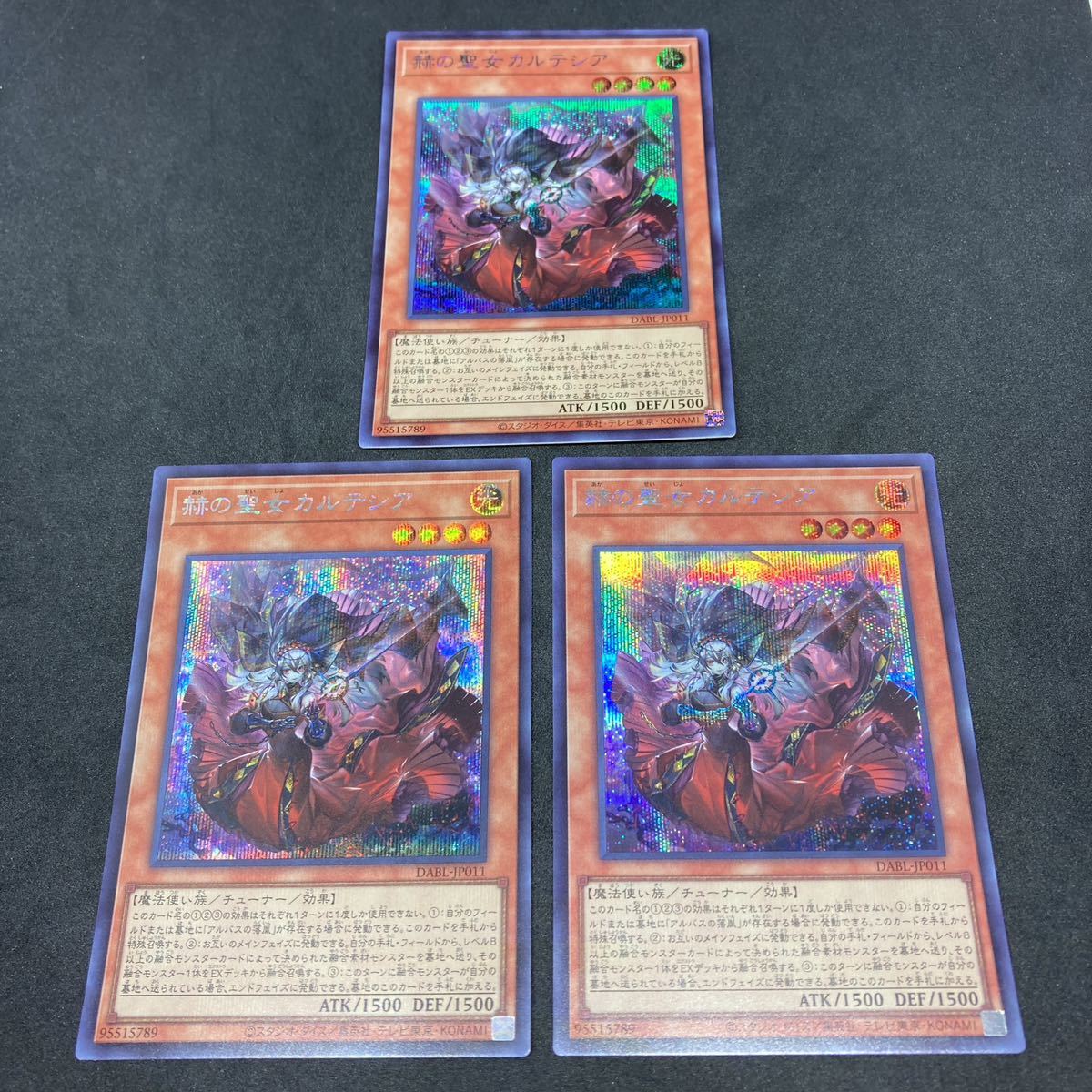 【目立った傷や汚れなし】遊戯王 赫の聖女カルテシア シークレット SE DABL-JP011 3枚セットの落札情報詳細 - ヤフオク落札価格検索 オークフリー