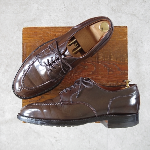 【やや傷や汚れあり】オールデン 7.5E【貴重★シガー色/コードバン/茶/NST】M1602C/(独)Kettler別注/アバディーンラスト/ノルウィージャンフロント/ALDEN★k647の ...