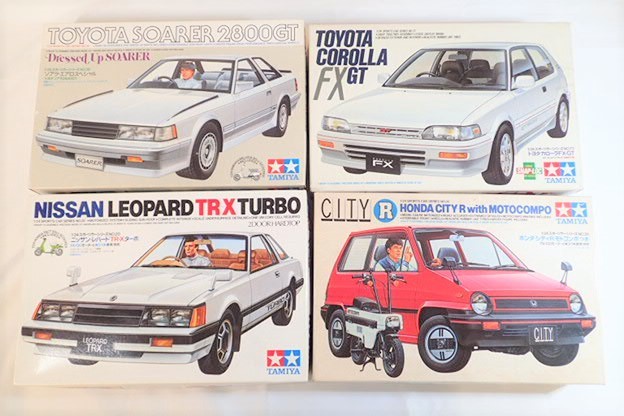 【やや傷や汚れあり】914B[M]未組立 TAMIYA タミヤ プラモデル/CITY R/カローラFX GT/SOARER 2800GT/レパード TR-X TURBO/コレクション/1/24 ...