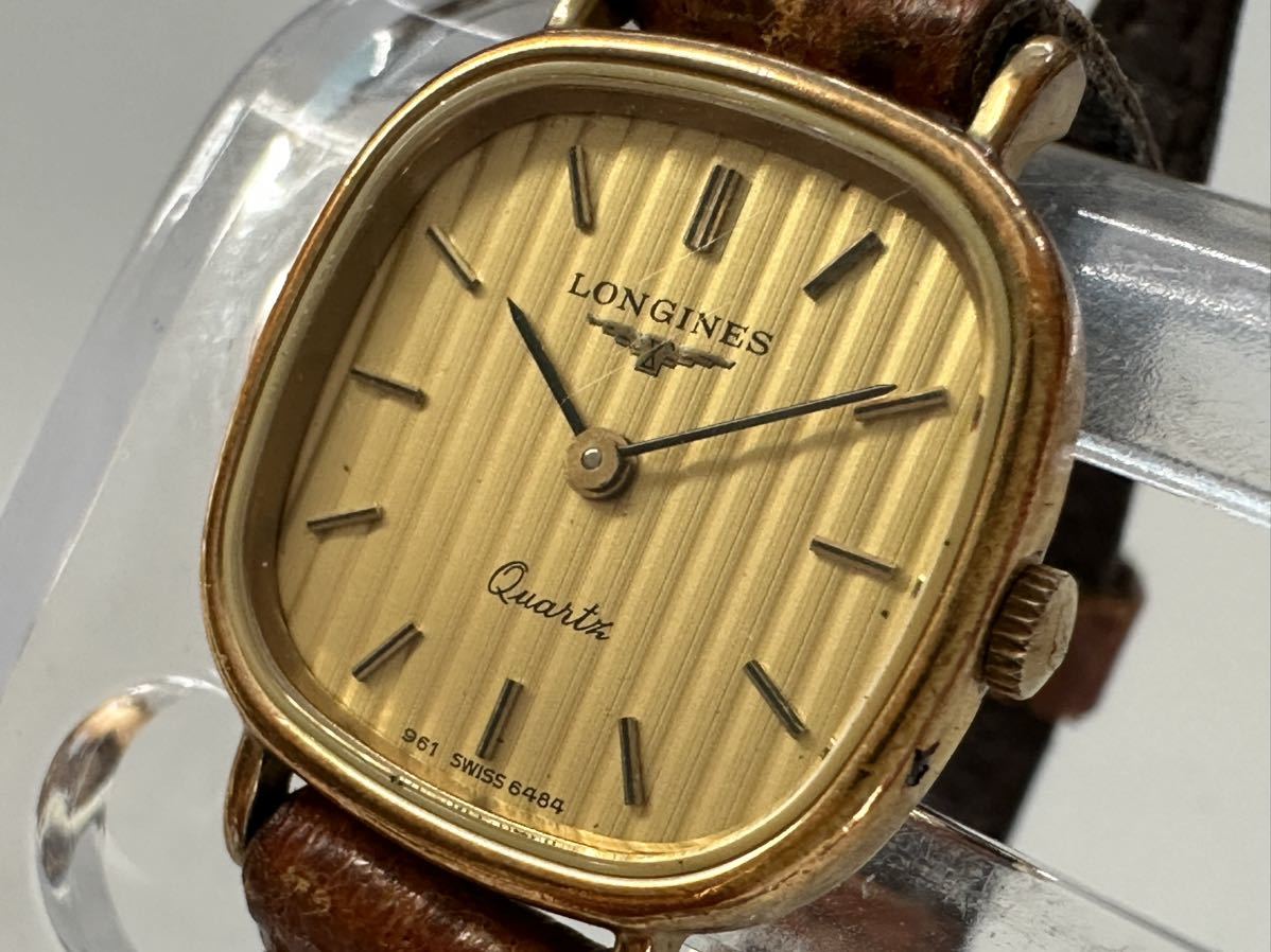 【傷や汚れあり】1円〜☆レディース腕時計 LONGINES ロンジン QUARTZ クォーツ SWISS ゴールドカラー 6484 4 961 ...