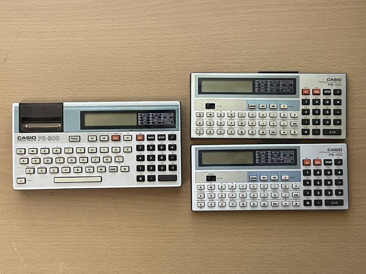 【全体的に状態が悪い】CASIO PB-100（2台）＋PB-300 ジャンク3台まとめての落札情報詳細 - ヤフオク落札価格検索 オークフリー