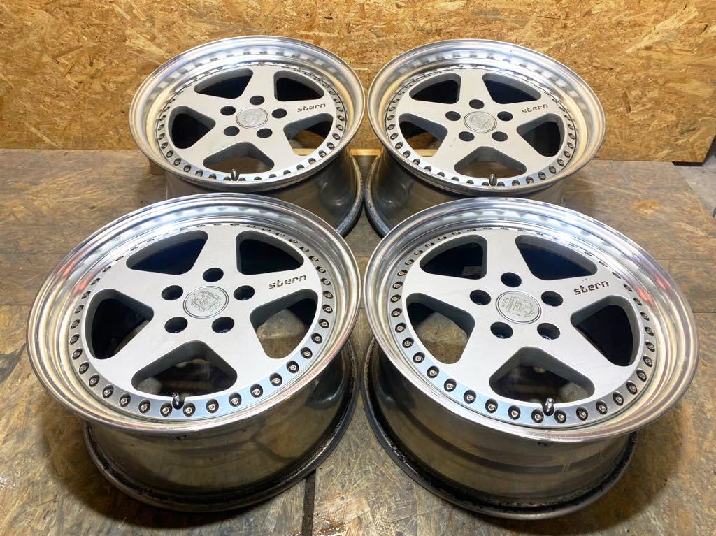 【傷や汚れあり】シュテルン stern 17インチ8J +39 9J +39 pcd114.3 5H 旧車 4本 Z31 Z32 Y31 R32 JZA70 MZ20 MA70 JZX81の ...