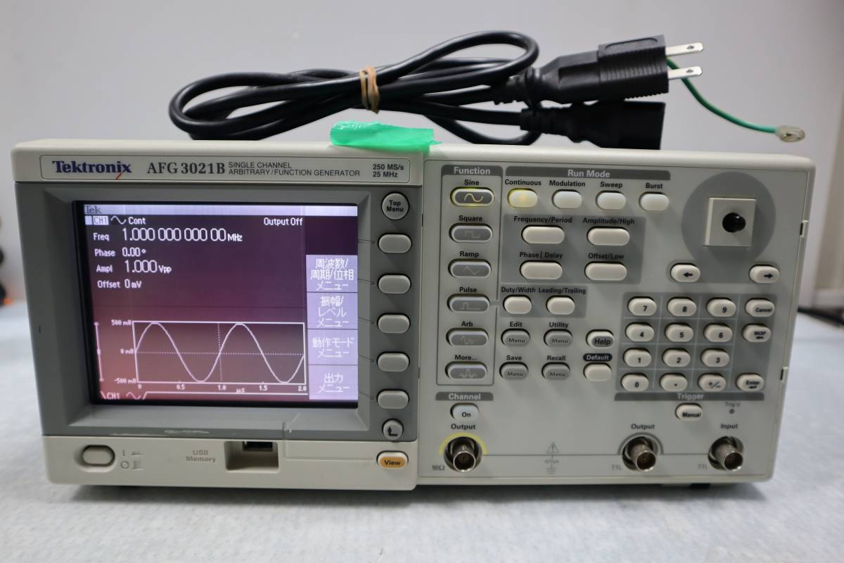【やや傷や汚れあり】D0701 Y Tektronix AFG 3021B SINGLE CHANNEL ARBITRARY FUNCTION ...