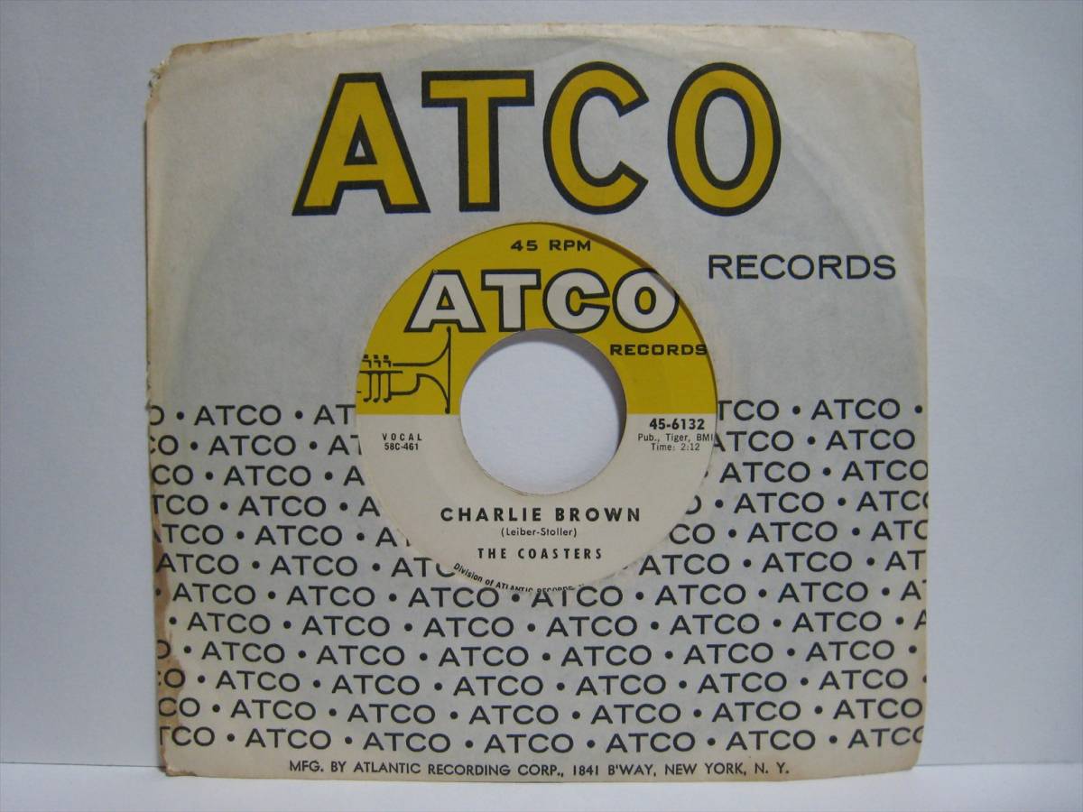 【傷や汚れあり】【7”】 THE COASTERS // CHARLIE BROWN / THREE COOL CATS US盤 MONO ザ ...