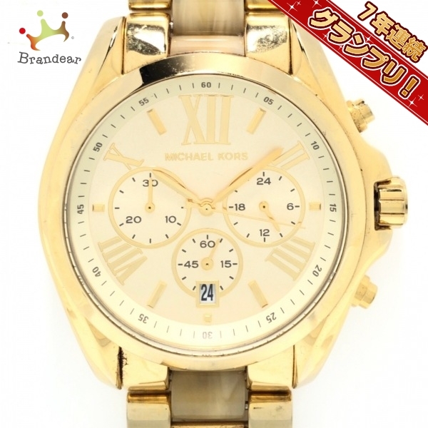 【やや傷や汚れあり】MICHAEL KORS(マイケルコース) 腕時計 - MK5722 メンズ クロノグラフ アイボリーの落札情報詳細 ...