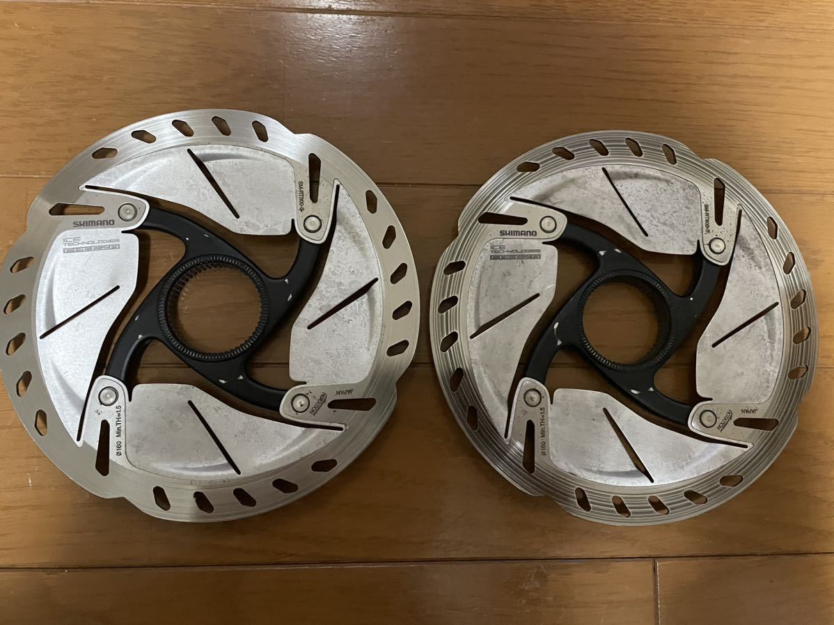 【全体的に状態が悪い】ジャンク扱い SHIMANO ディスクローター ULTEGRA SM-RT800-s 2枚セット 160mm 外 ...