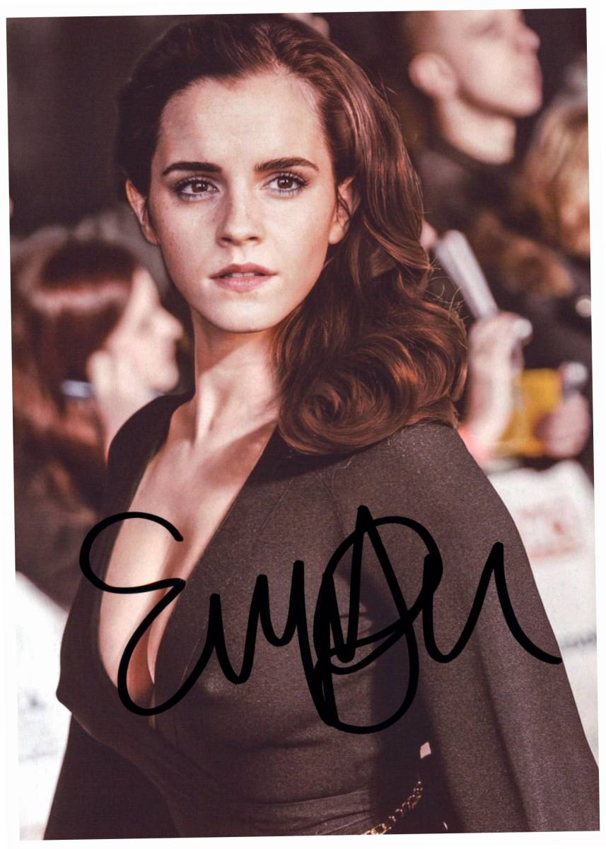 【やや傷や汚れあり】 エマ・ワトソン Emma Watson イギリスの女優 2l判 サイン写真 Coa簡易証明書付の落札情報詳細