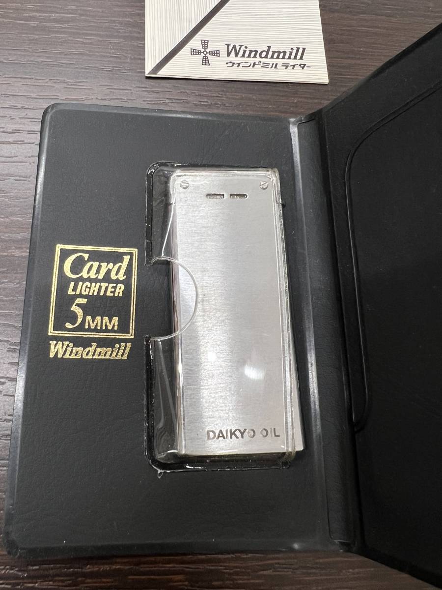 【目立った傷や汚れなし】#1841 WINDMILL Card lighter 5mm ウィンドミル ガスライター カードライター ケース付き ...