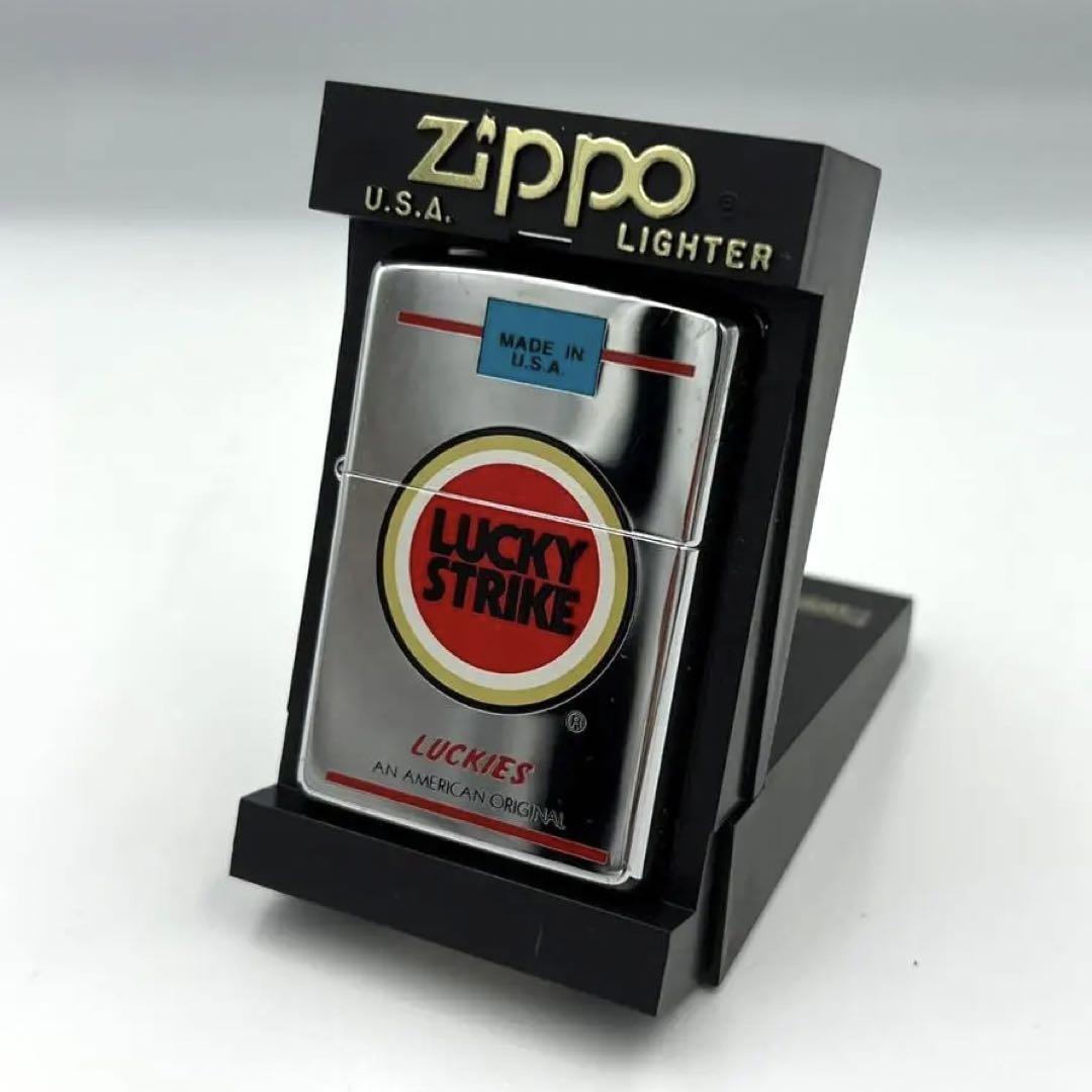 【未使用】未使用 ZIPPO LUCKY STRIKE パッケージデザイン 1998年製 ジッポー ラッキーストライク ケース付きの落札情報詳細 - ヤフオク落札価格検索 オークフリー