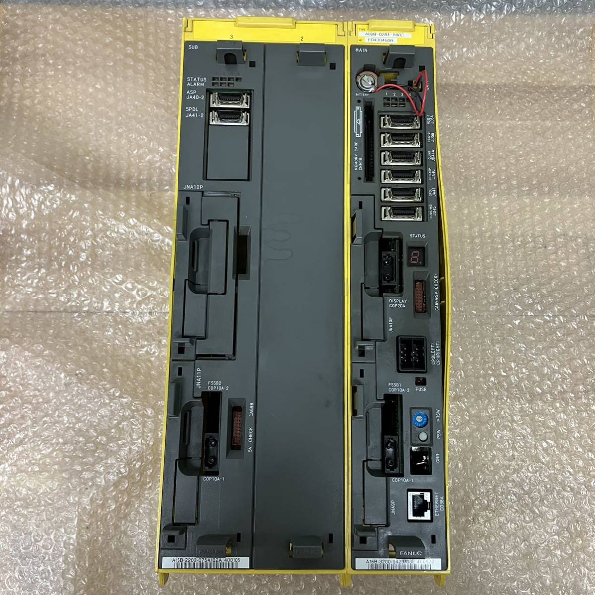 【やや傷や汚れあり】ジャンク品 FANUC ファナック A02B-0281-B803 コントローラーユニット 部品取り 電子部品 U-269の ...