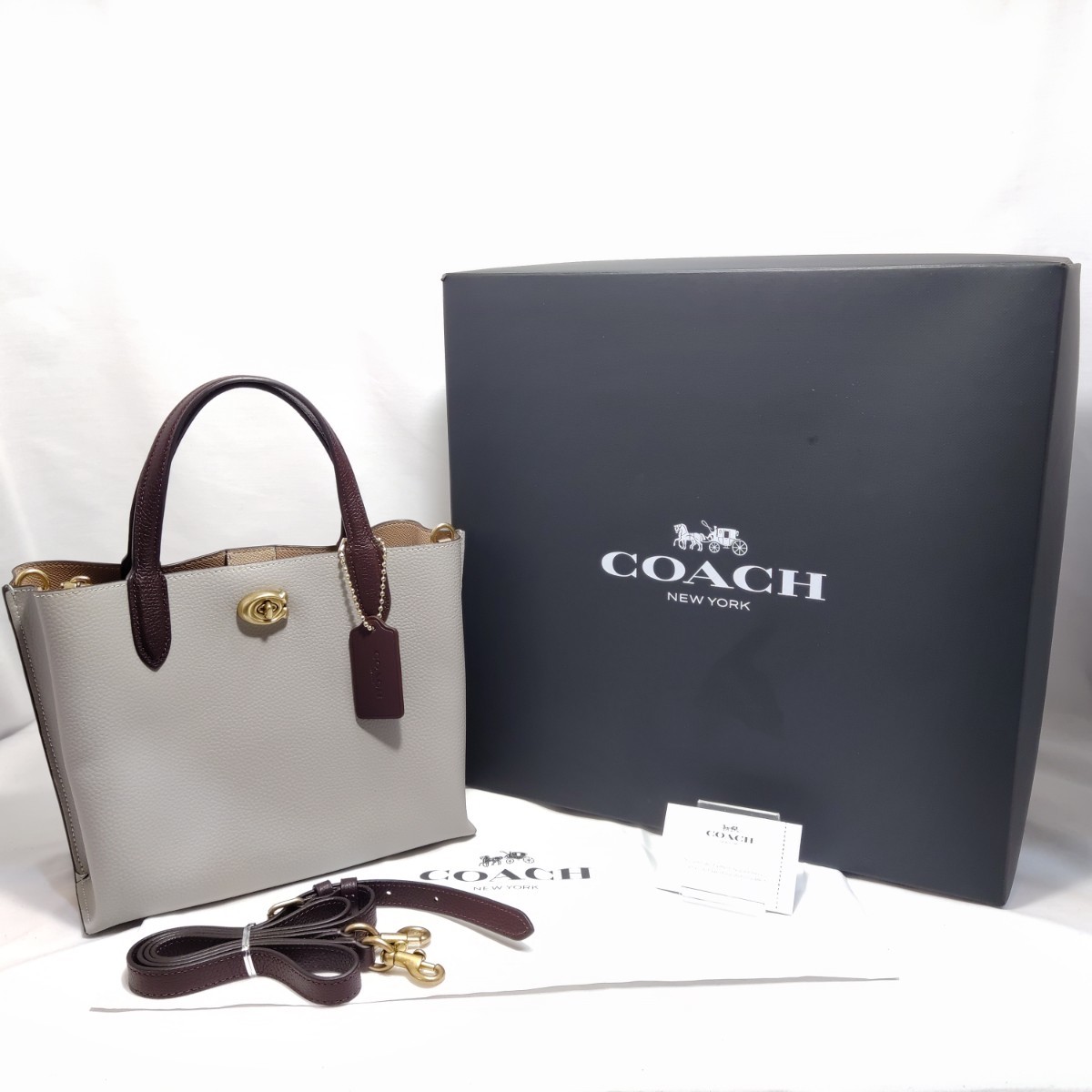 【未使用】COACH コーチ☆C9092 ウィロウ トート 24☆レザー 2WAY ハンドバッグ ショルダー☆1円～の落札情報詳細 ...
