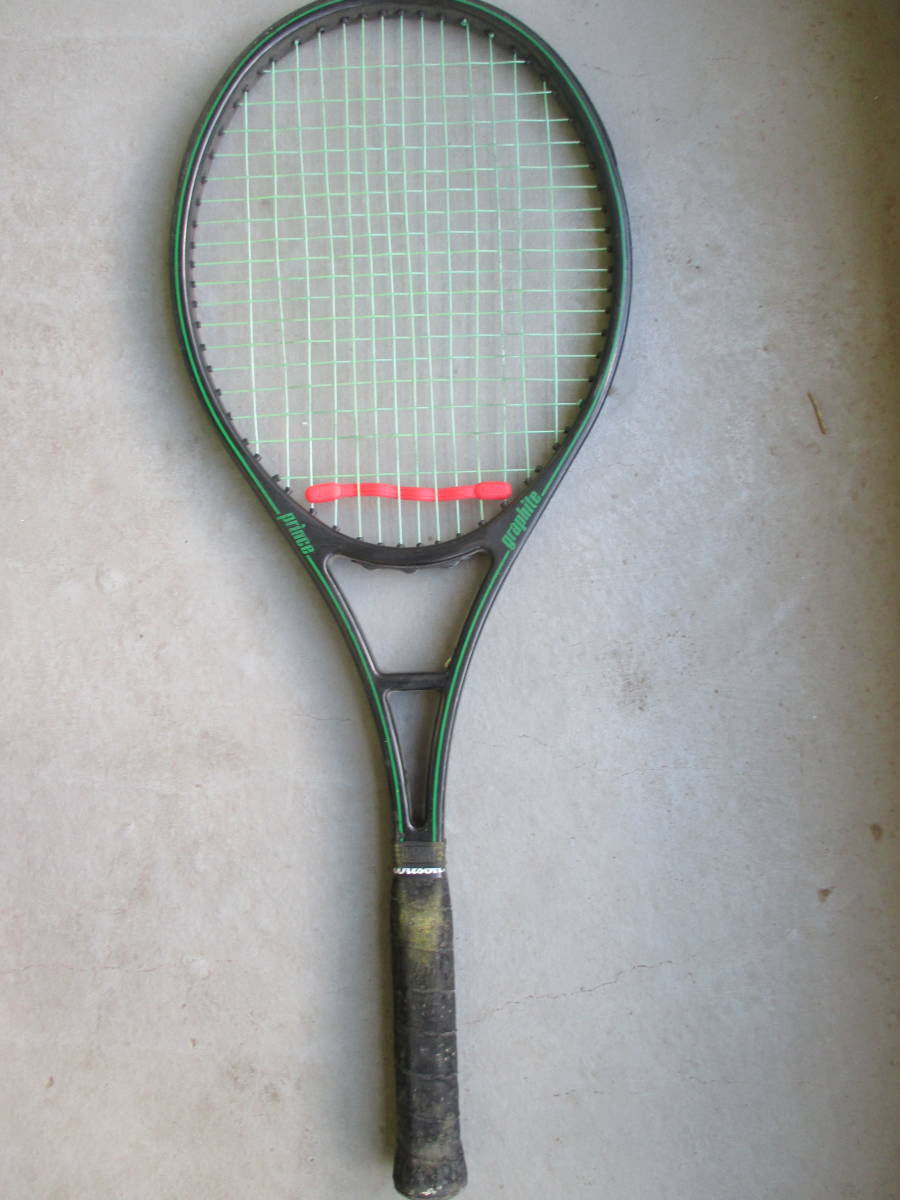 【やや傷や汚れあり】★テニスラケット PRINCE GRAPHITE 中古品 68.5×26.7×3.6㎝ 350㌘ 素人計測 経年使用感有 ...