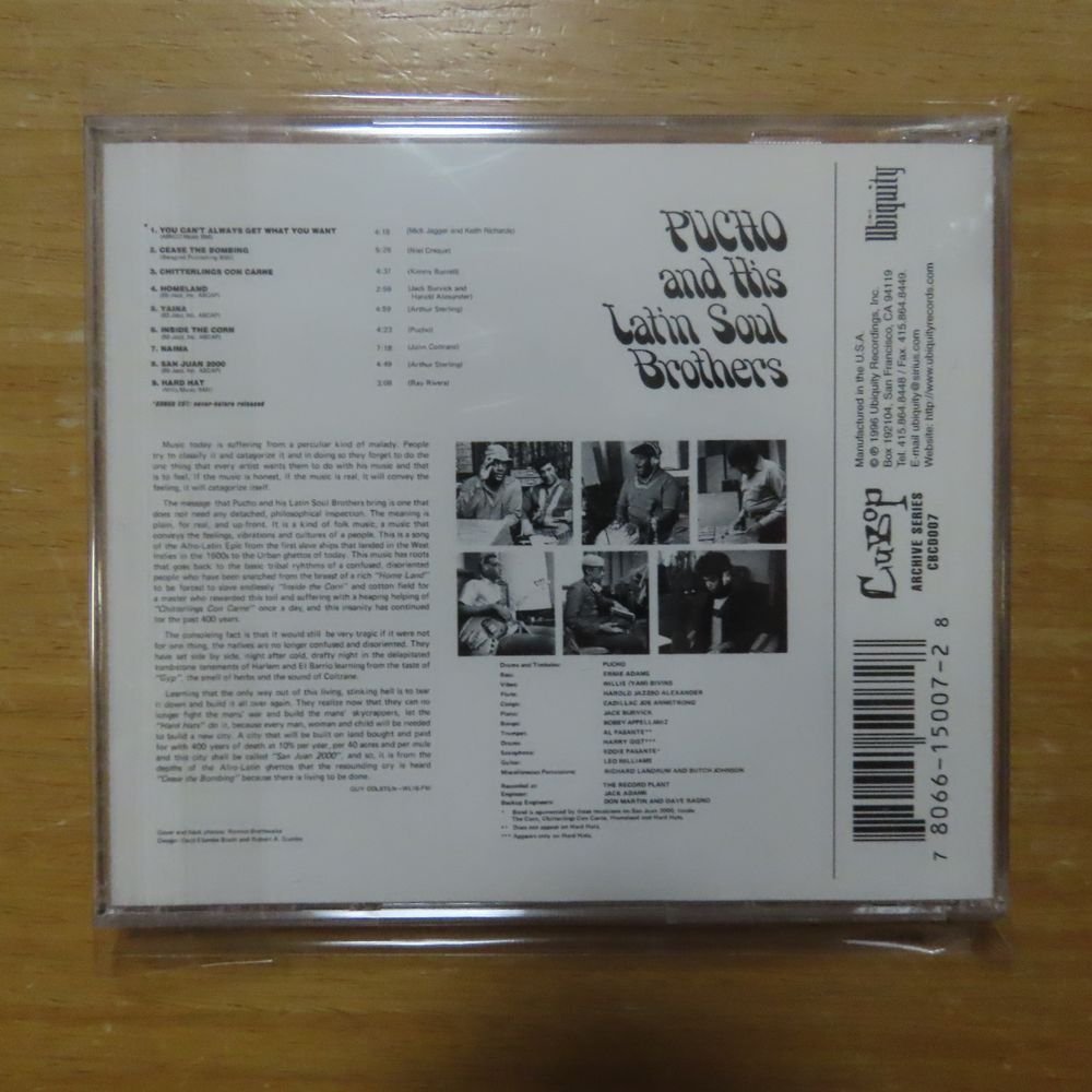 【やや傷や汚れあり】780661500728;【CD/CUBAP/UBIQUITY】PUCHO AND HIS LATIN SOUL ...