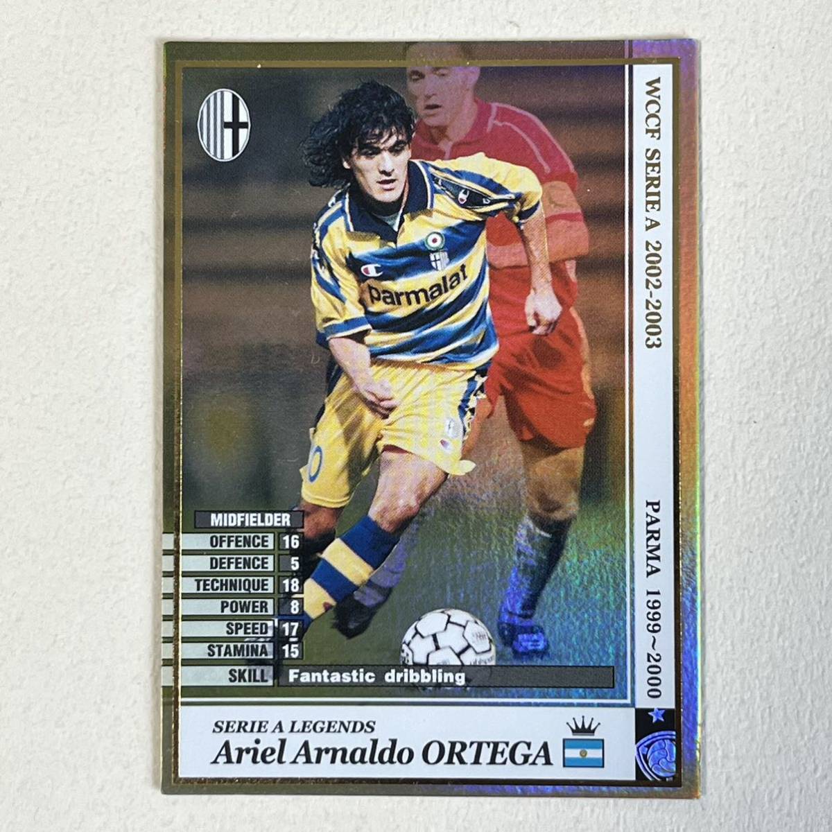 【やや傷や汚れあり】♪♪WCCF 02-03 LE アリエル・オルテガ Ariel Ortega Parma 2002-2003♪三点落札で ...