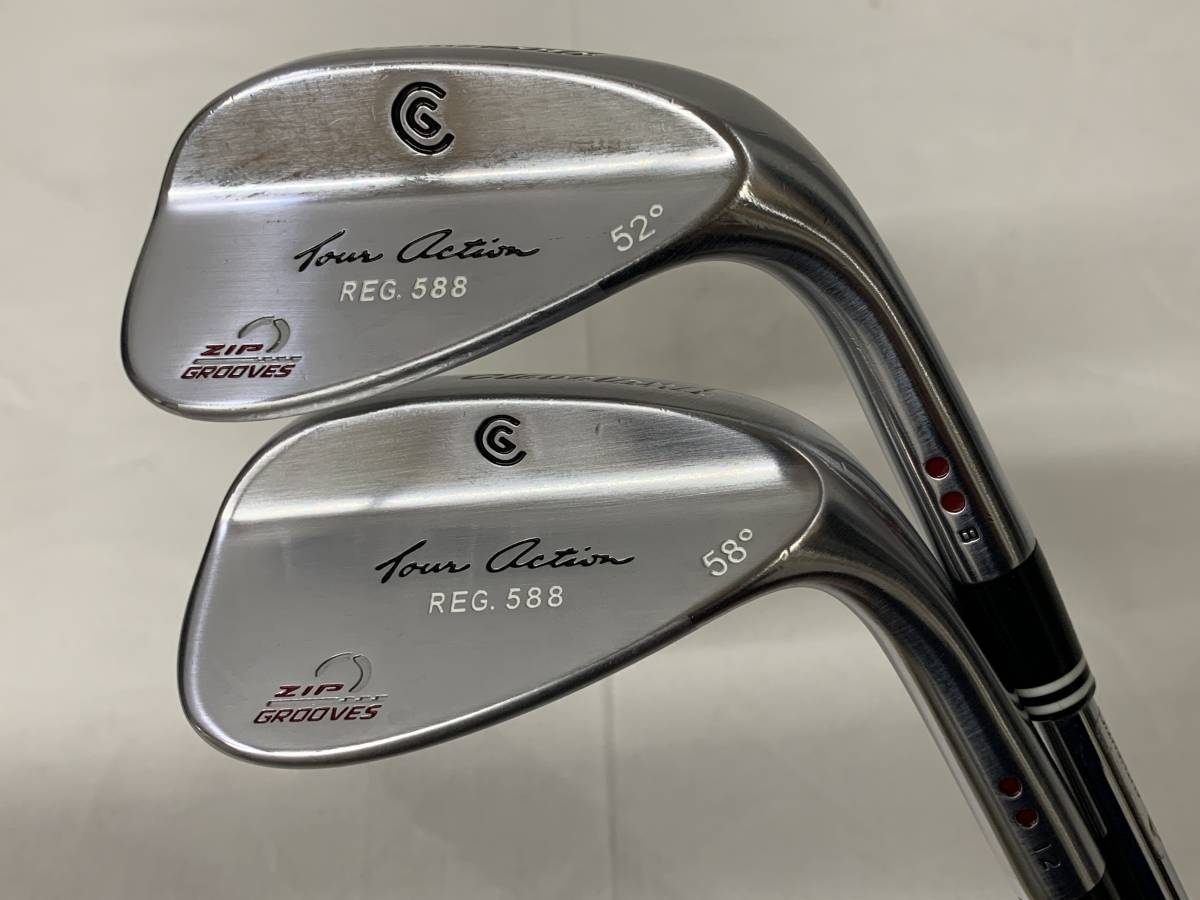 【やや傷や汚れあり】お買得2本組 Cleveland TOUR ACTION 588 ZIP GROOVES 52°・58° Dynamic Gold(S200) クリーブランドの落札情報詳細 ...