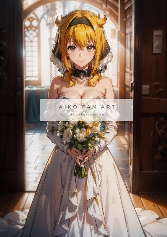 【未使用】[967] 異世界迷宮でハーレムを ロクサーヌ コスプレ A4 アート ポスター イラスト 同人 美少女 ファンアート アニメの