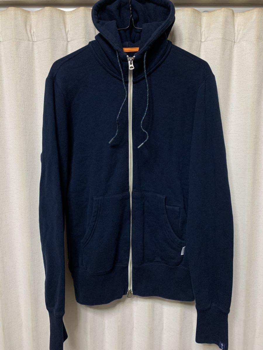 【目立った傷や汚れなし】希少 LOOPWHEELER x PORTER Travel Parka サイズM ループウィラー 吉田カバン ポーター コラボ トラベルパーカー NAVY ネイビーの ...