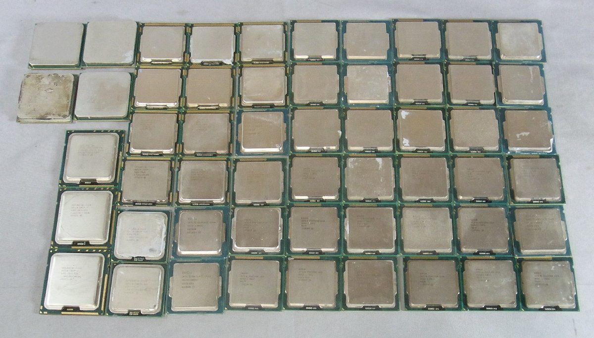 【全体的に状態が悪い】M1318 ジャンク CPU 55個セット Core i7 i5 i3 Pentium他の落札情報詳細 - ヤフオク落札 ...
