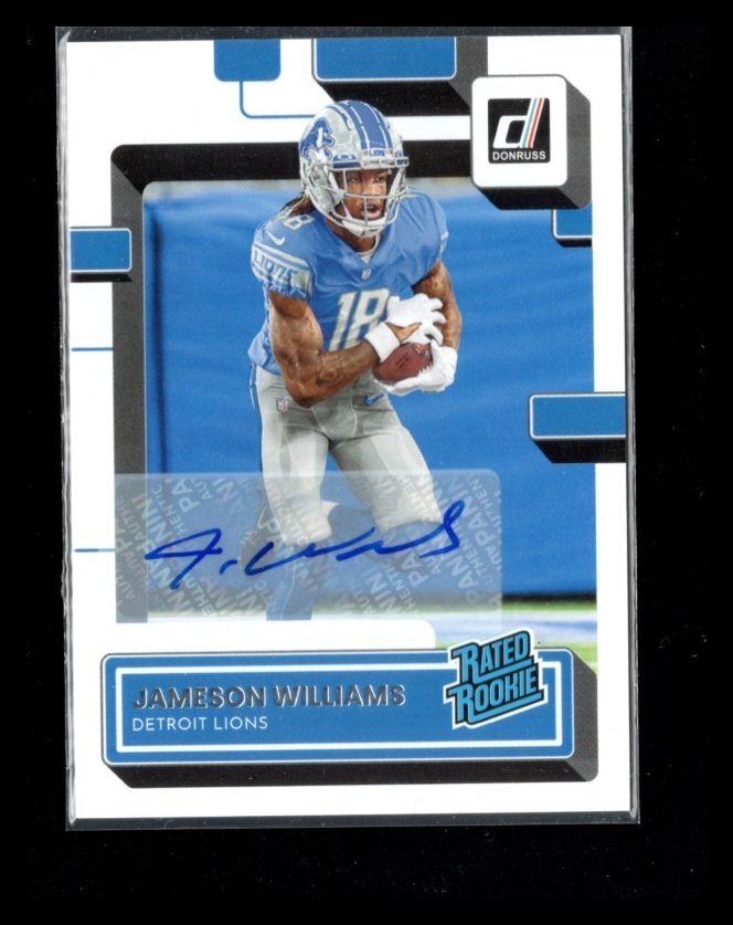 【未使用に近い】2022 Panini NFL Donruss JAMESON WILLIAMS Autograph Rated ...