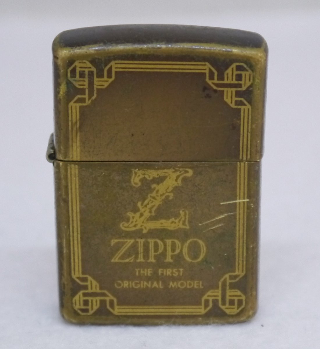【全体的に状態が悪い】ジャンク品・保管品 ZIPPO ジッポ ライター THE FIRST ORIGINAL MODEL ゴールド VII刻 ...