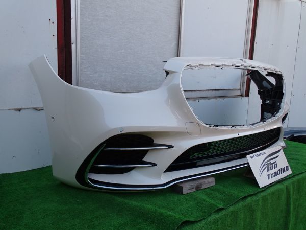 【傷や汚れあり】L2537-②vc ベンツ純正 Sクラス W223/V223 AMG フロントバンパー スポイラー・グリル付 ...