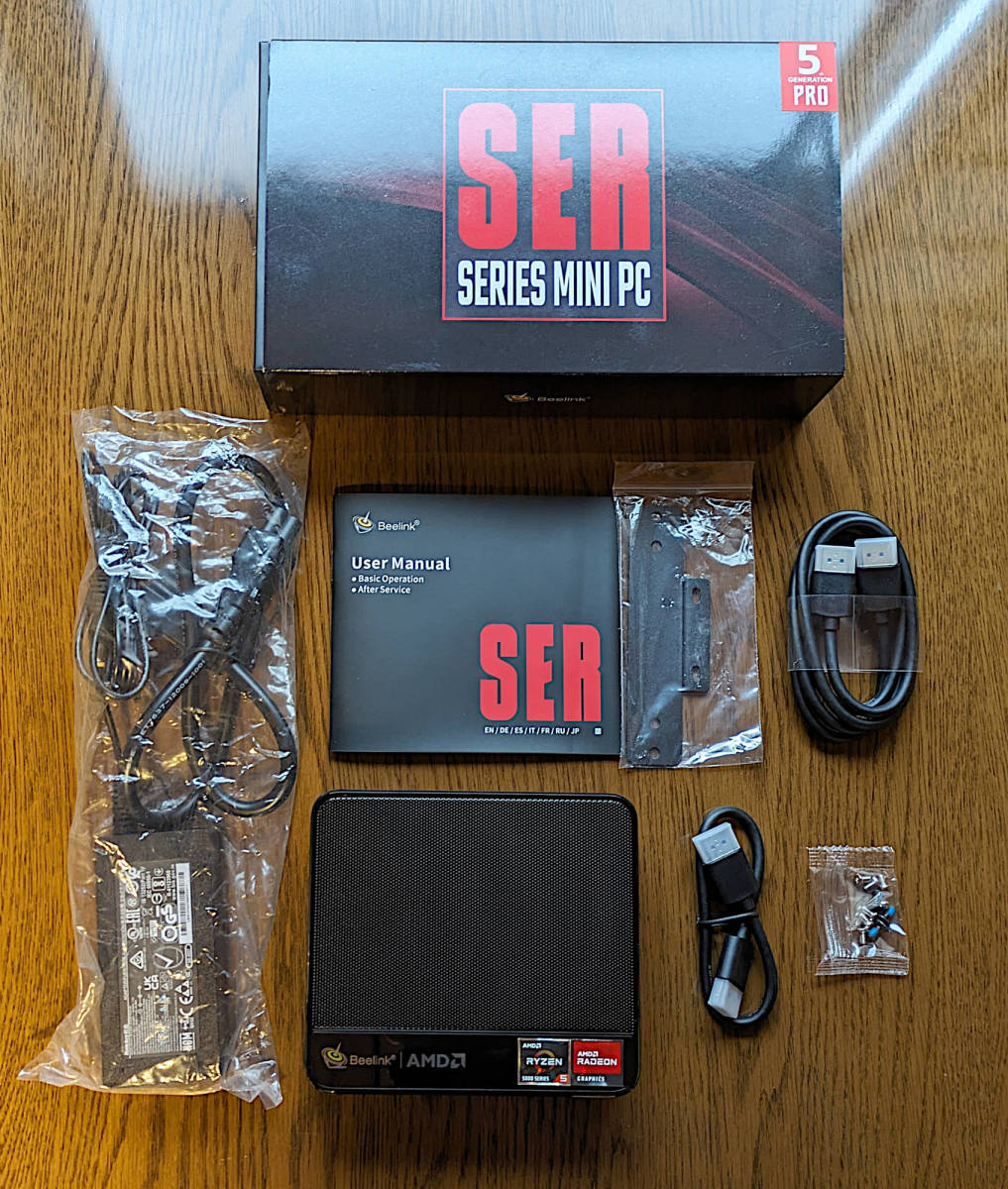【未使用に近い】美品 使用わずか Beelink SERミニPC、AMD Ryzen 5 5600H Mini PC （最大4.2GHz ...