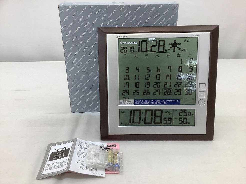 【未使用に近い】SEIKO デジタル電波時計/カレンダー機能付/掛時計 SQ421B 動作未確認 未使用品 ACBの落札情報詳細 - ヤフオク落札価格検索 オークフリー