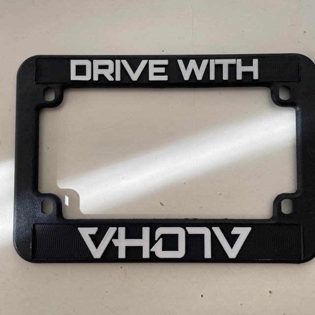 【未使用】VH07V ALOHA アロハ レボリューション ハワイ バイク オートバイ ナンバーフレーム ライセンスフレーム HILIFE ...